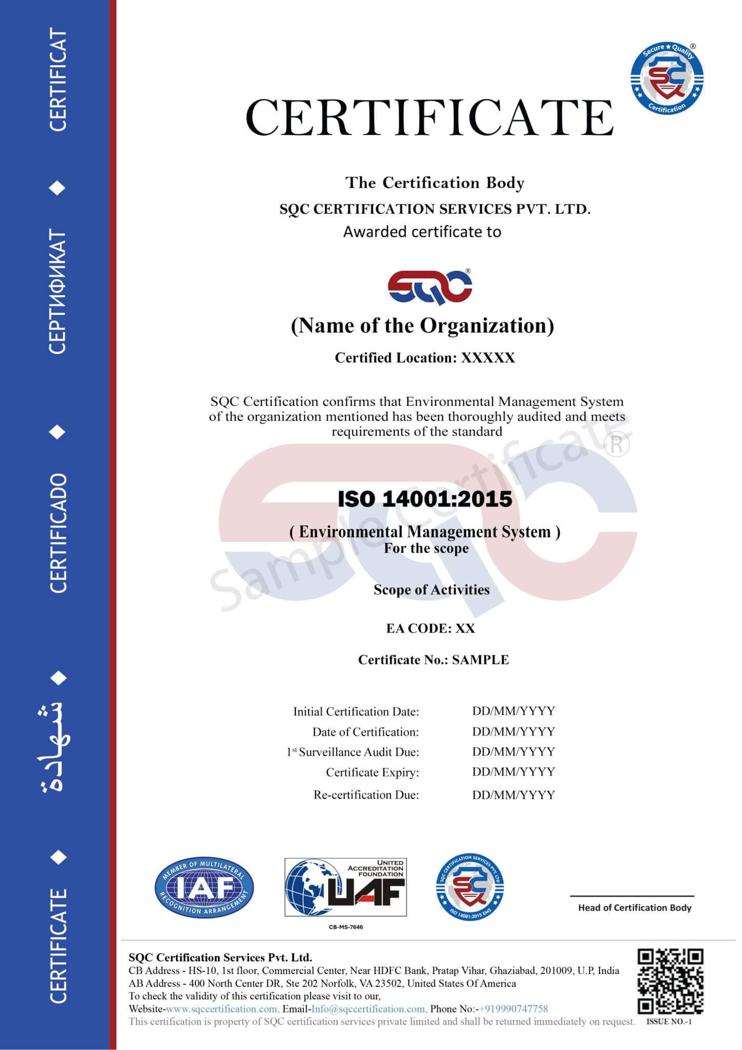 Accreditation | SQC Certification Services Pvt Ltd